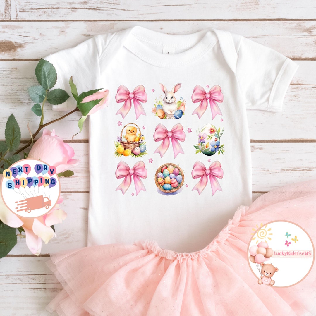 Easter Day Baby Onesie®, Easter Egg Toddler Sweatshirt, Bow Easter Kids ...