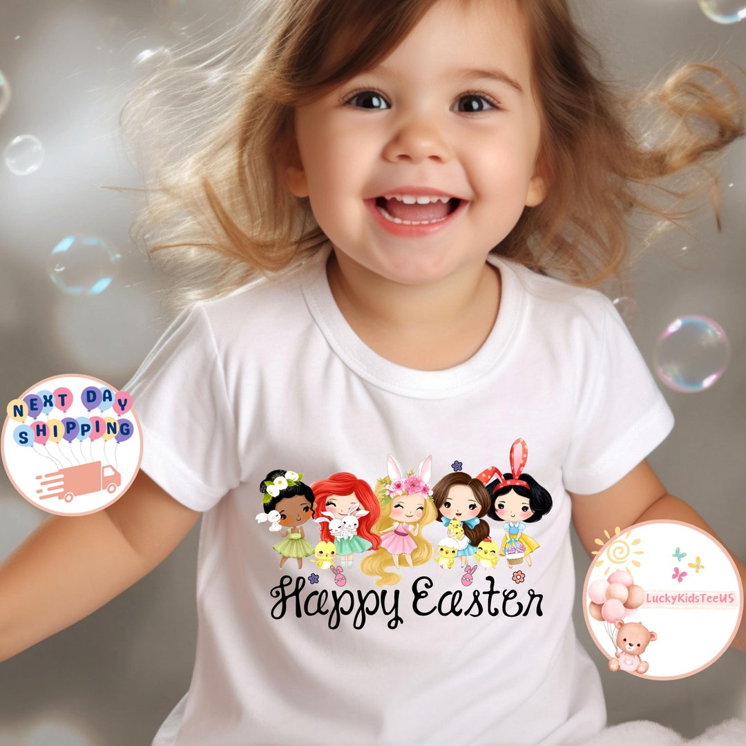 Easter Princess Kids Shirt, Happy Easter Toddler Sweatshirt, Disney ...