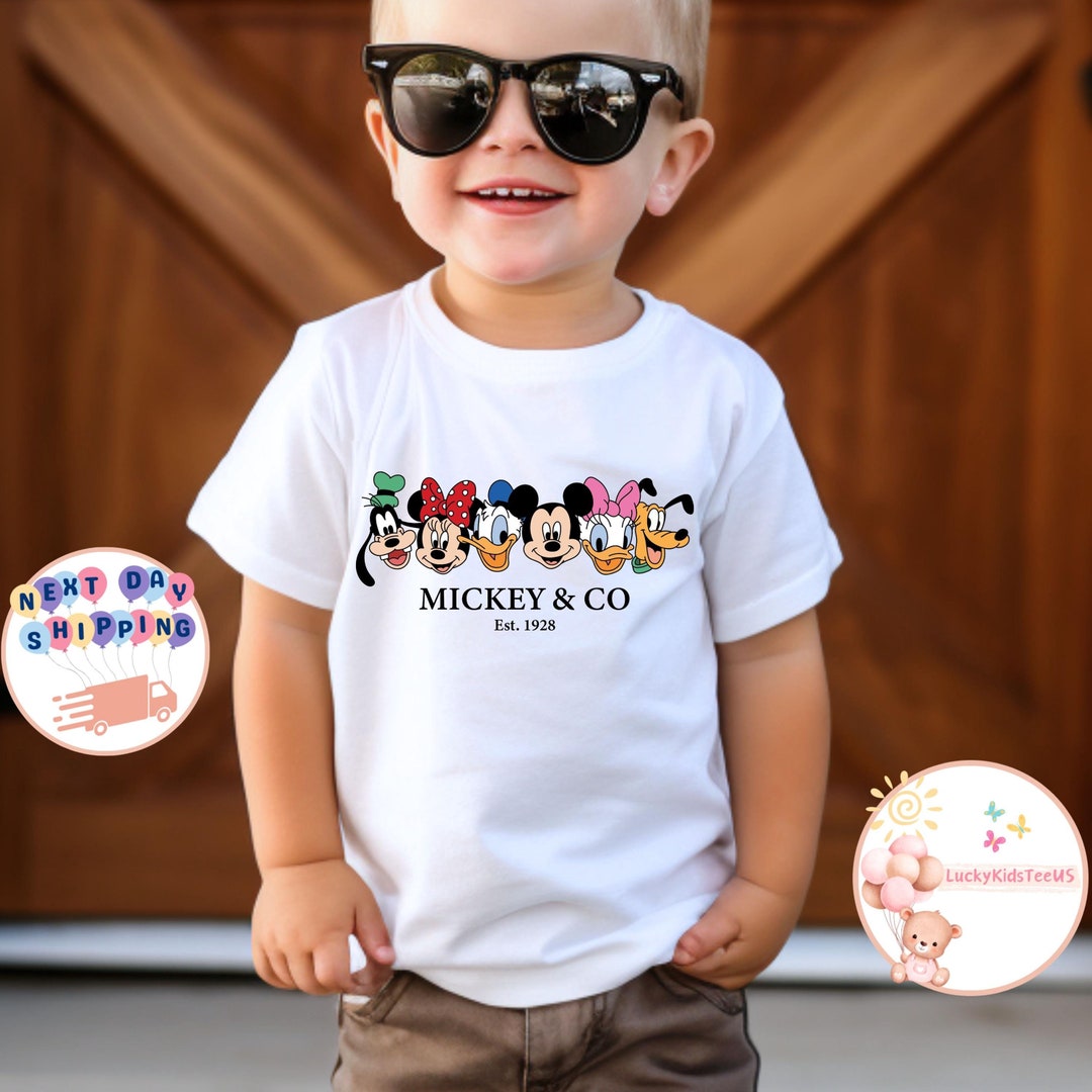Mickey & Co Est 1928 Kids T-shirt, Mickey and Friends Baby Bodysuit ...