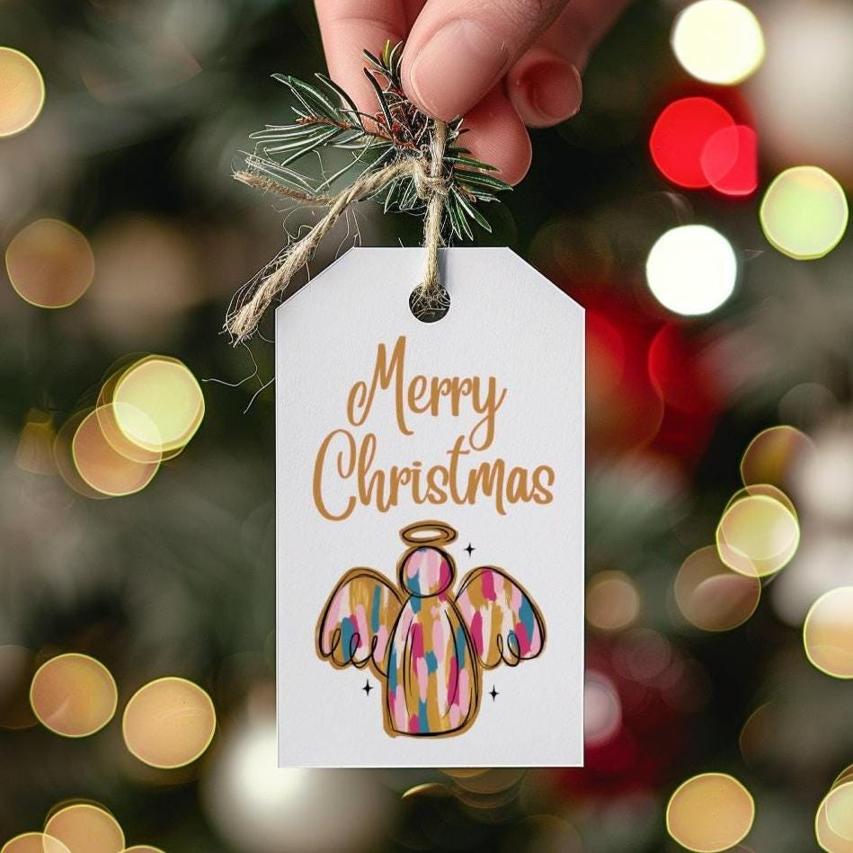 Unique Gift Tags * Christmas Tags * Angel * Gold Angel * - Etsy