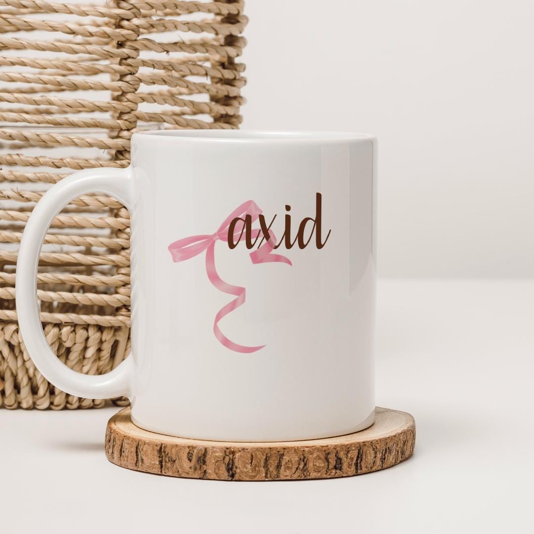 Axid Sorority Sister Mug With Pink Bow - Sorority Sisterhood Gift ...