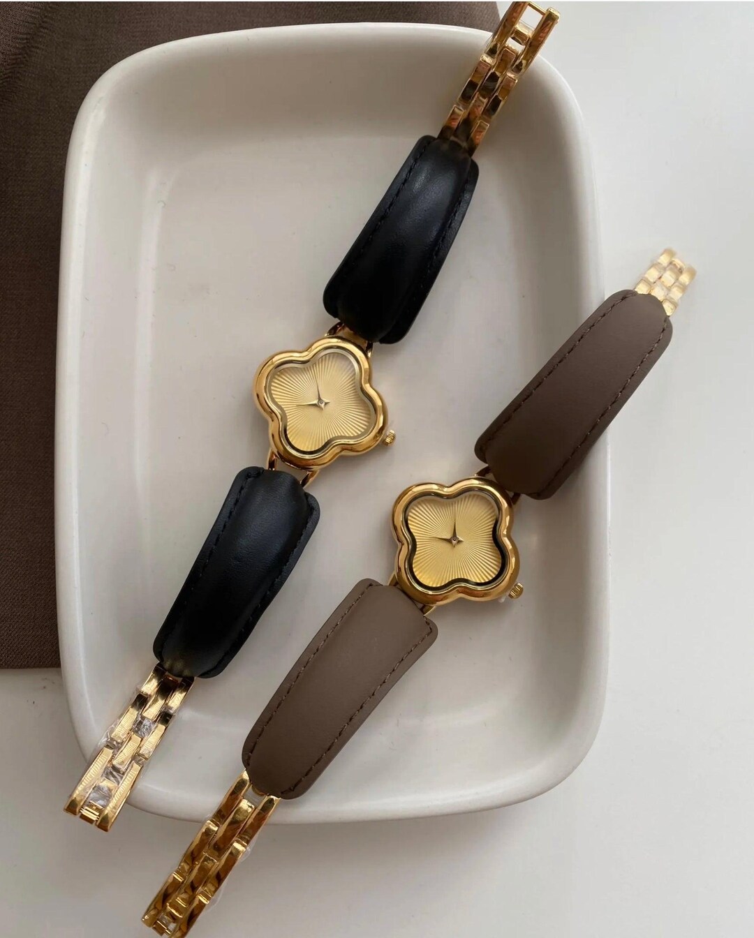 Vintage Womens Watch Clover Shape Gold Women's Watch, Women's Vintage ...