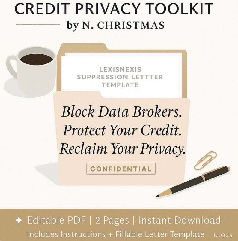 Lexisnexis Suppression Letter Template | Credit Privacy Toolkit ...