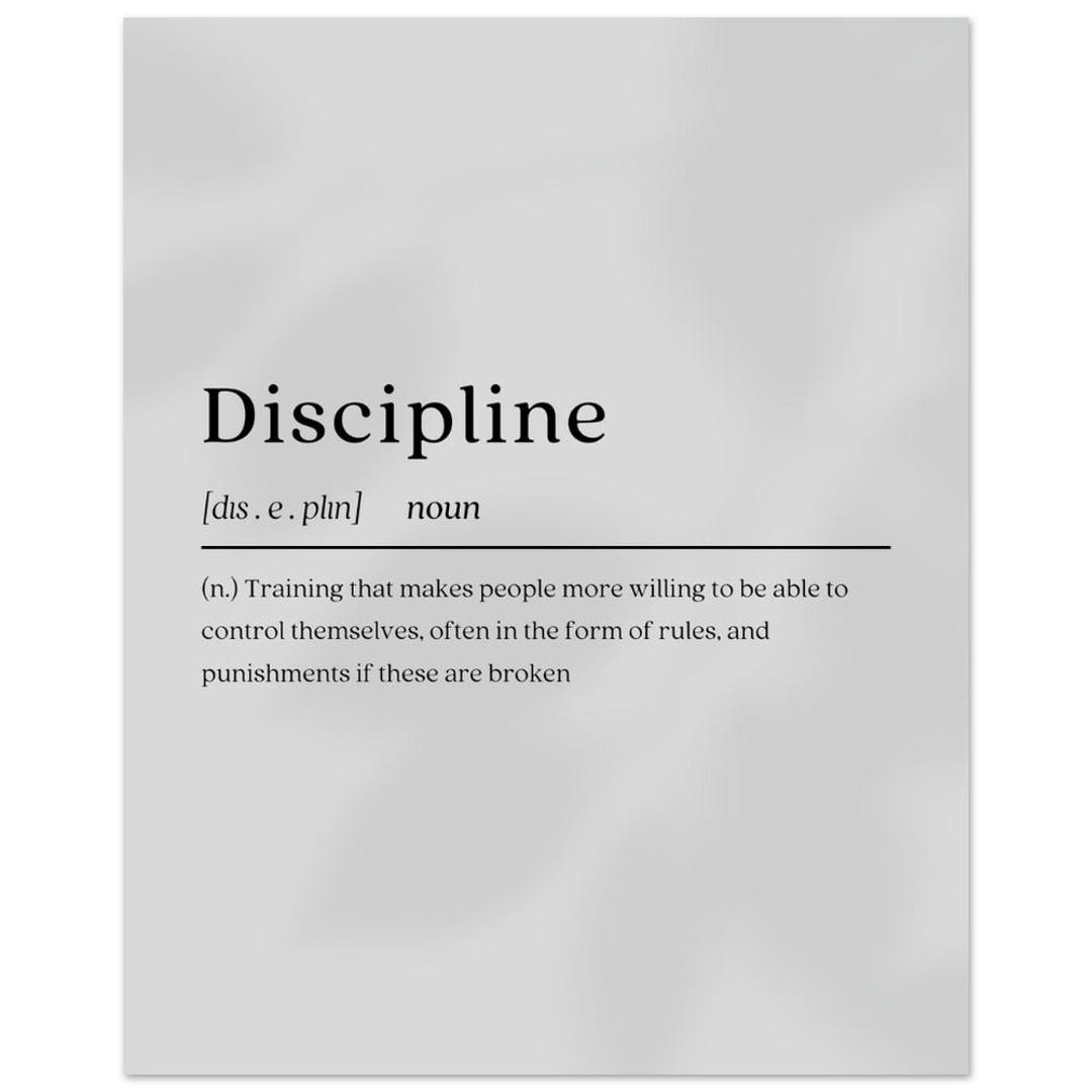 Motivational Poster, Discipline Poster for Office & Home Decor ...