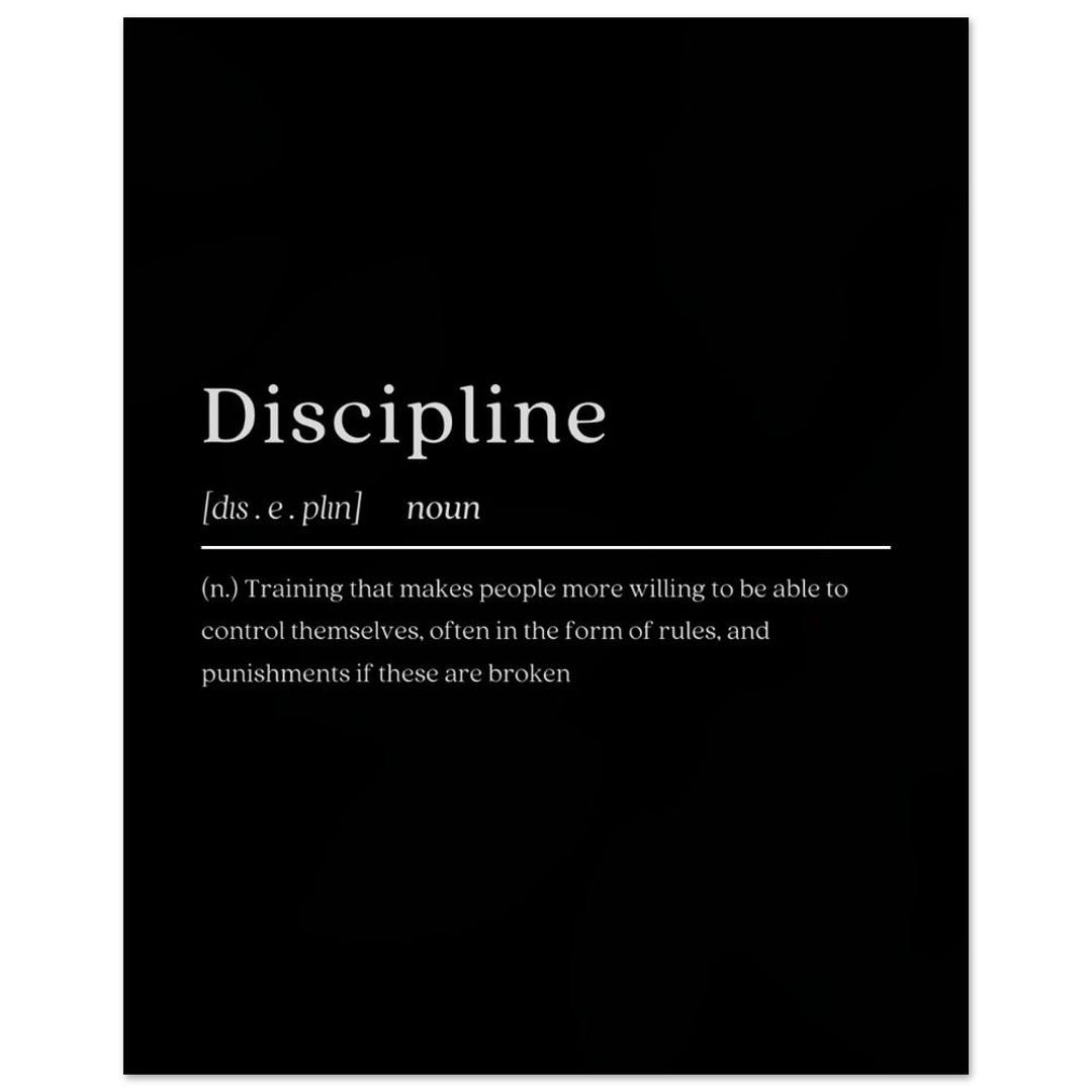 Motivational Poster, Discipline Poster for Office & Home Decor ...