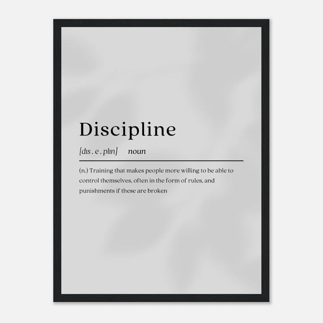 Motivational Poster, Discipline Poster for Office & Home Decor ...