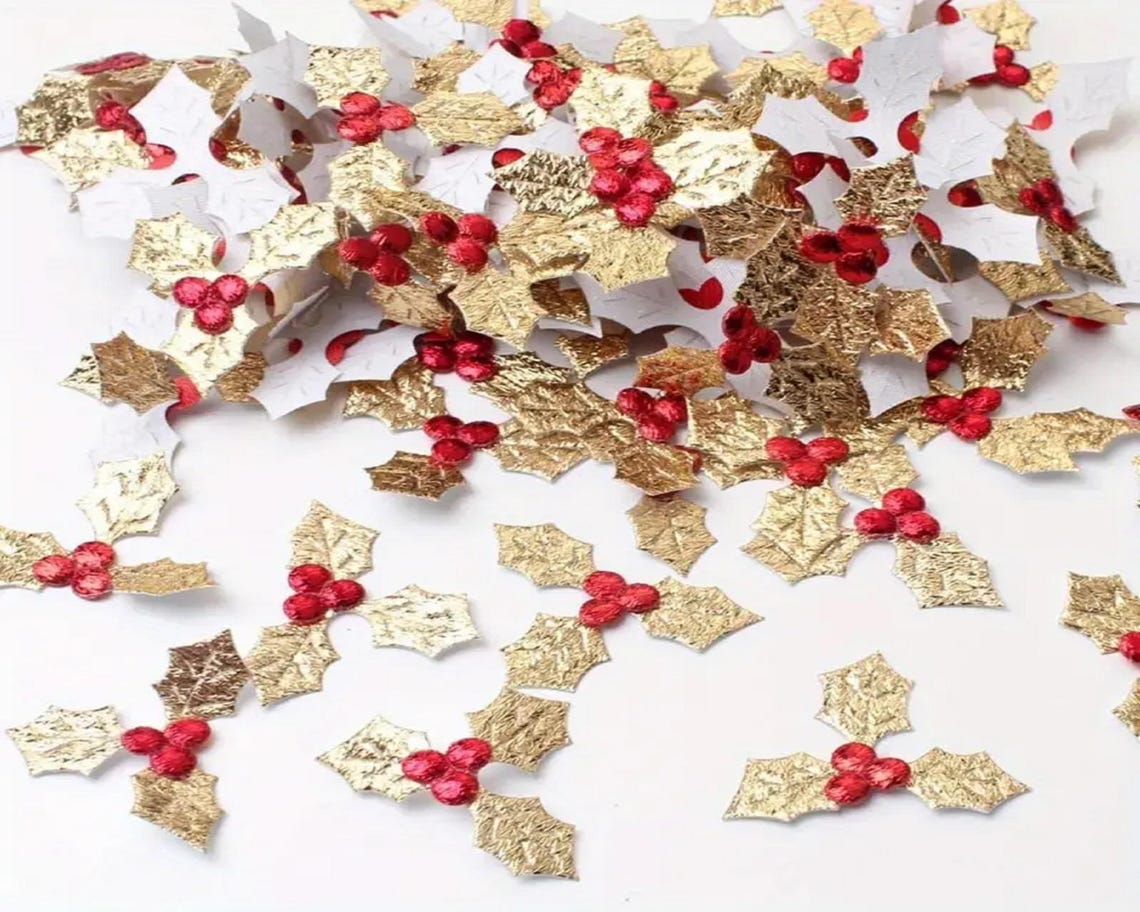 Mini Triple Leaf Holly Berries - Etsy