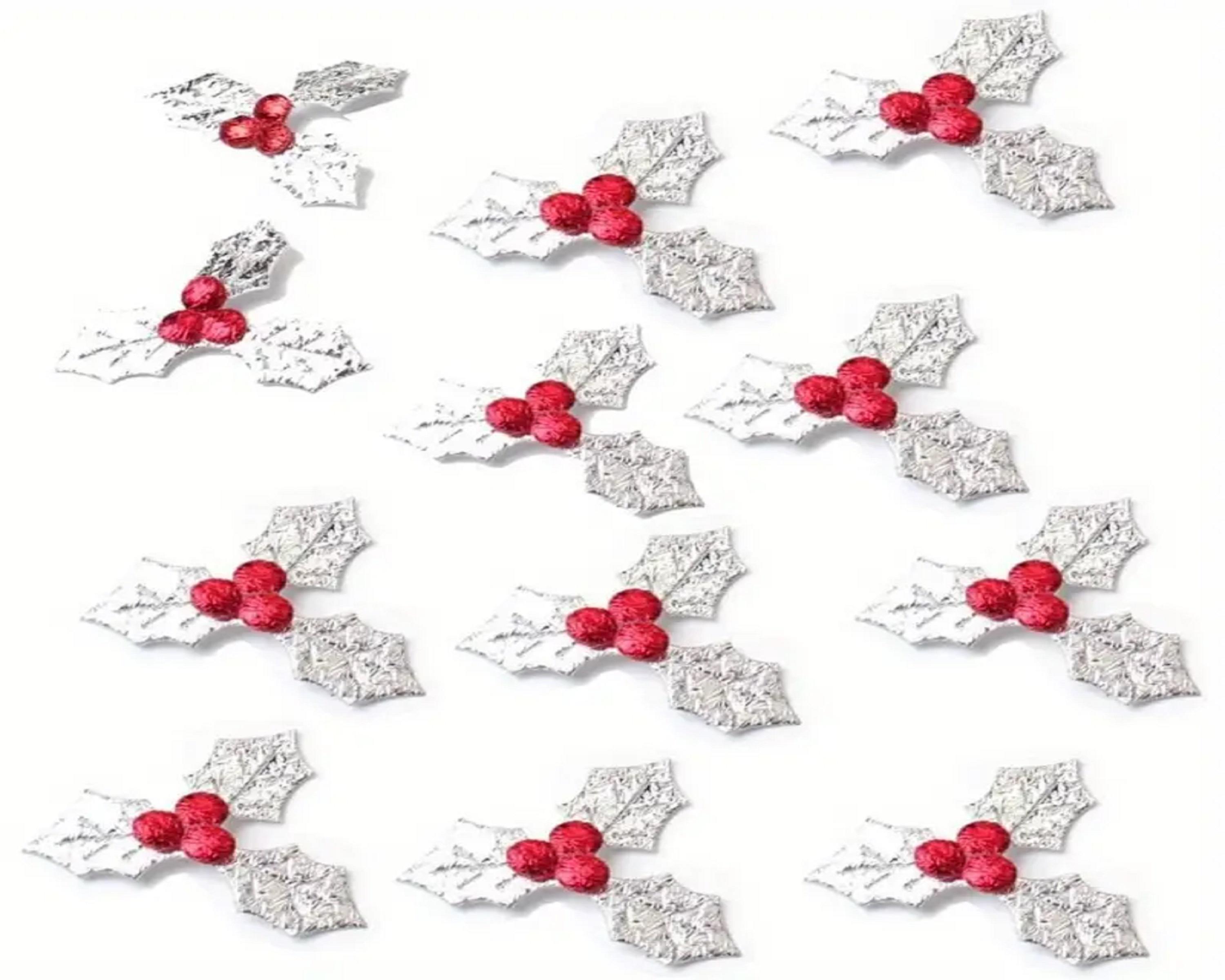 Mini Triple Leaf Holly Berries - Etsy