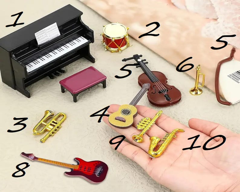 Miniature Musical Instruments - Etsy