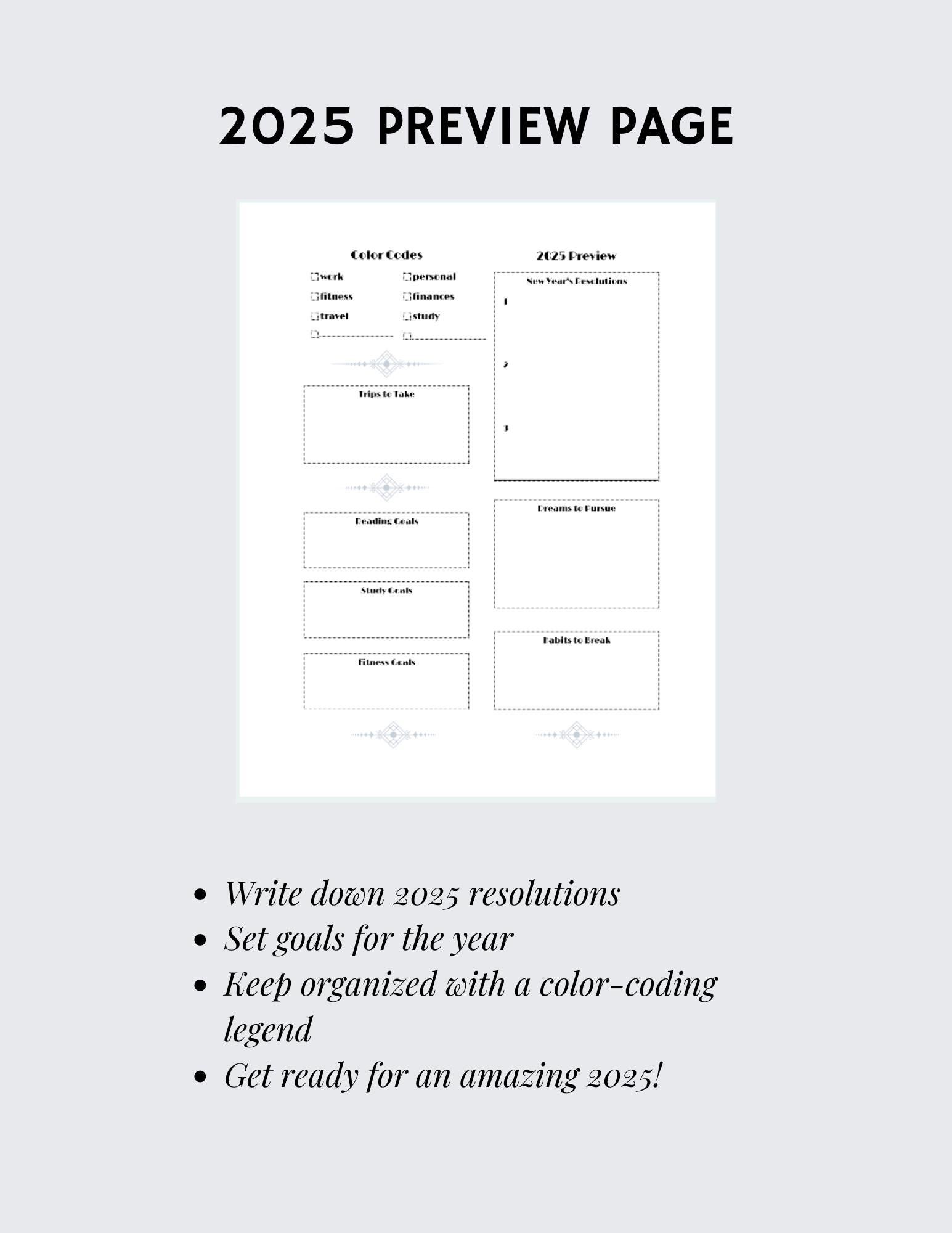 Printable 2025 Day Planner - Etsy
