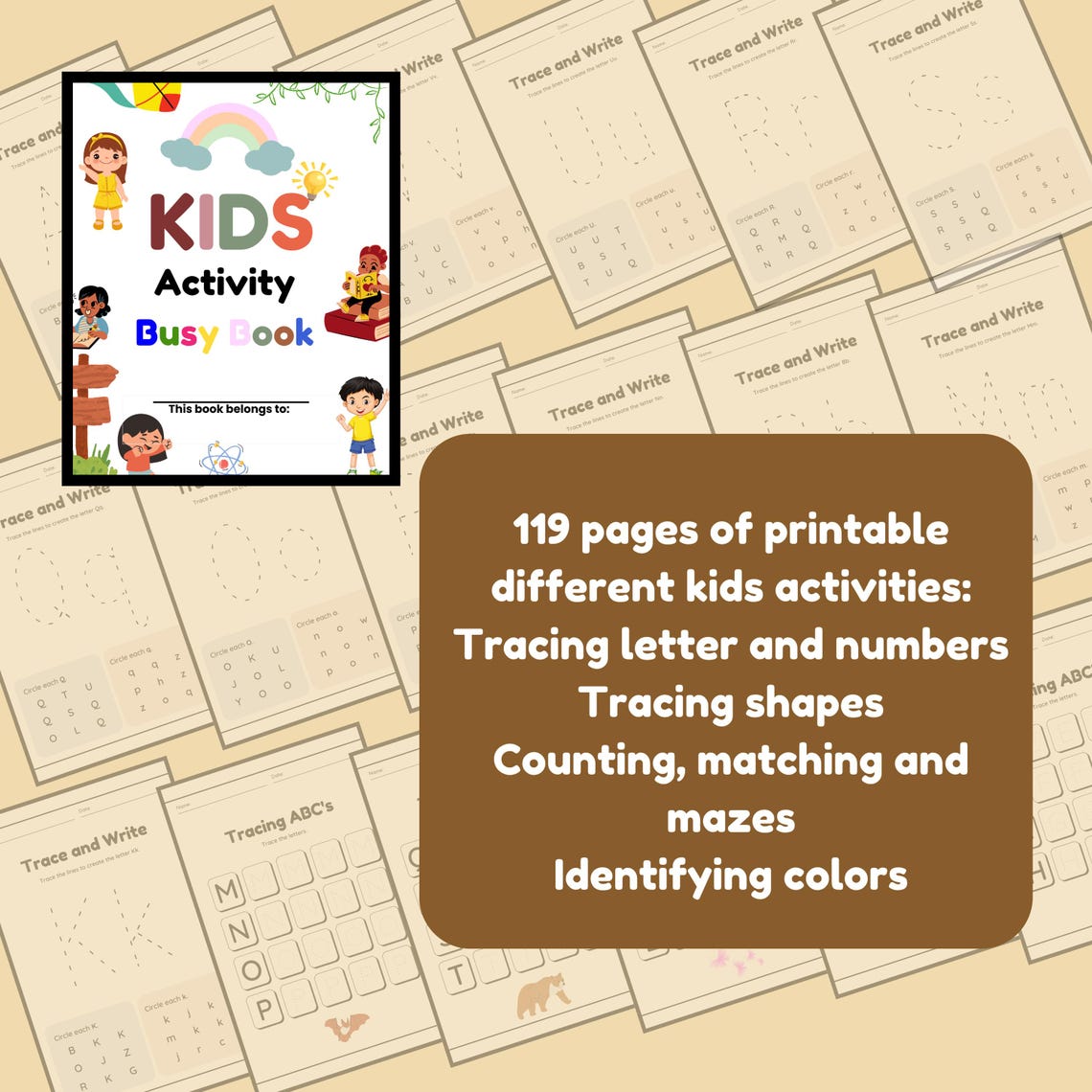 Bundle Digital Printable Kids Busy Book/ Early Learners Busy Book ...