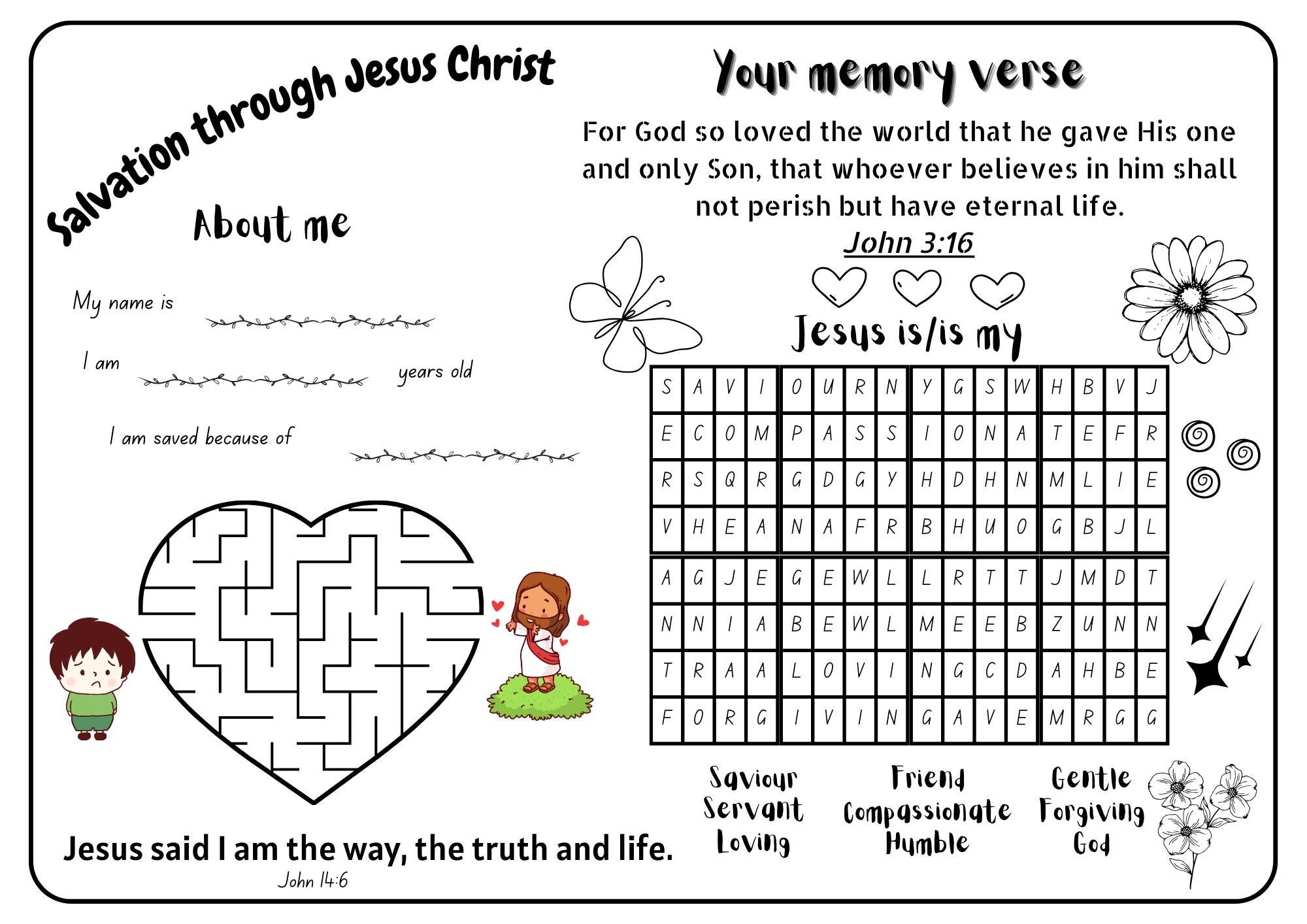 Sunday School Kids Church Activities, Printable Sheets for Kids Church ...