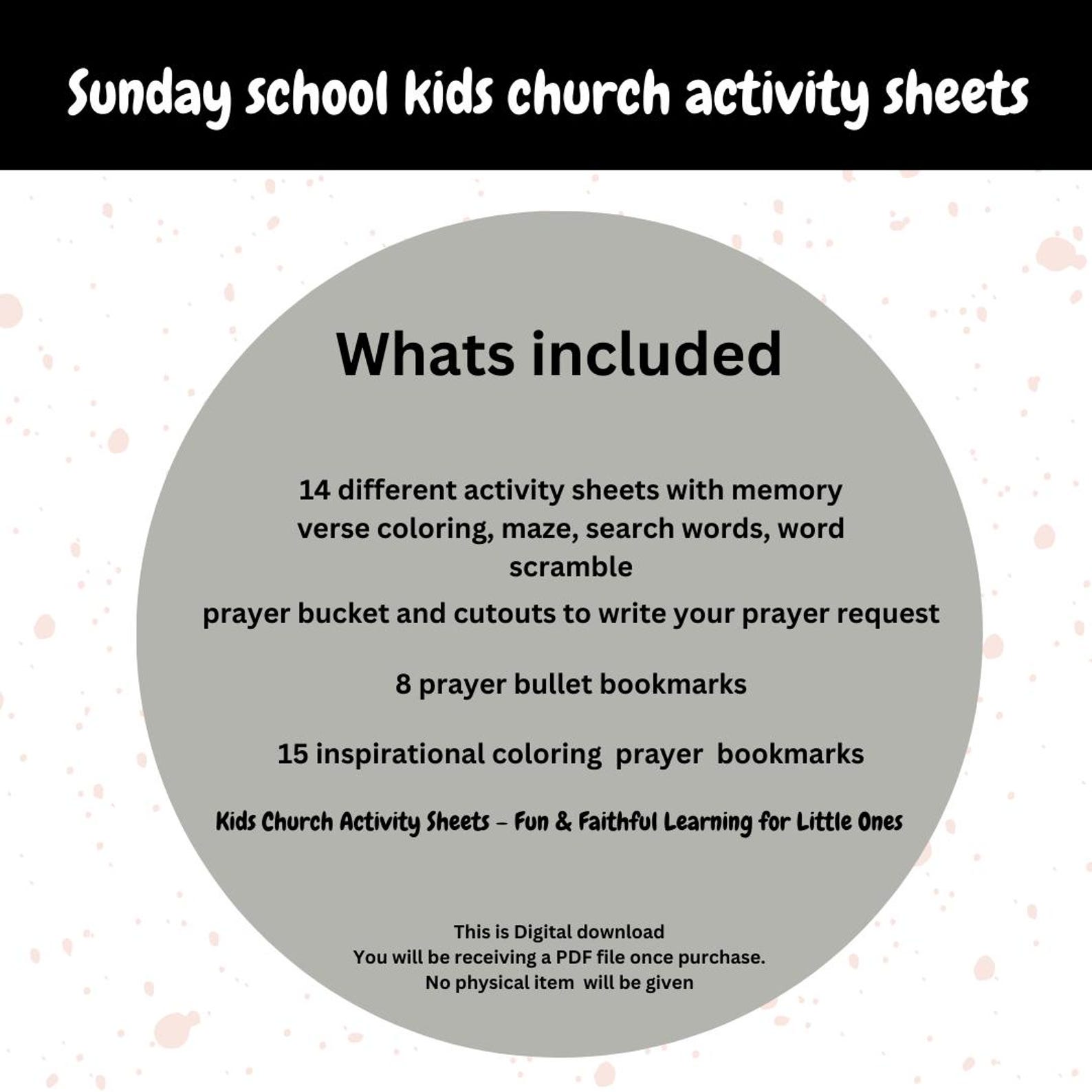 Sunday School Kids Church Activities, Printable Sheets for Kids Church ...