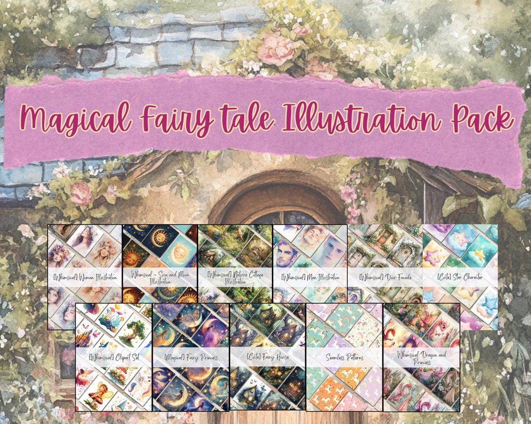 Magical Fairycore Fantasy Illustration Bundle – Resellable Digital Art ...