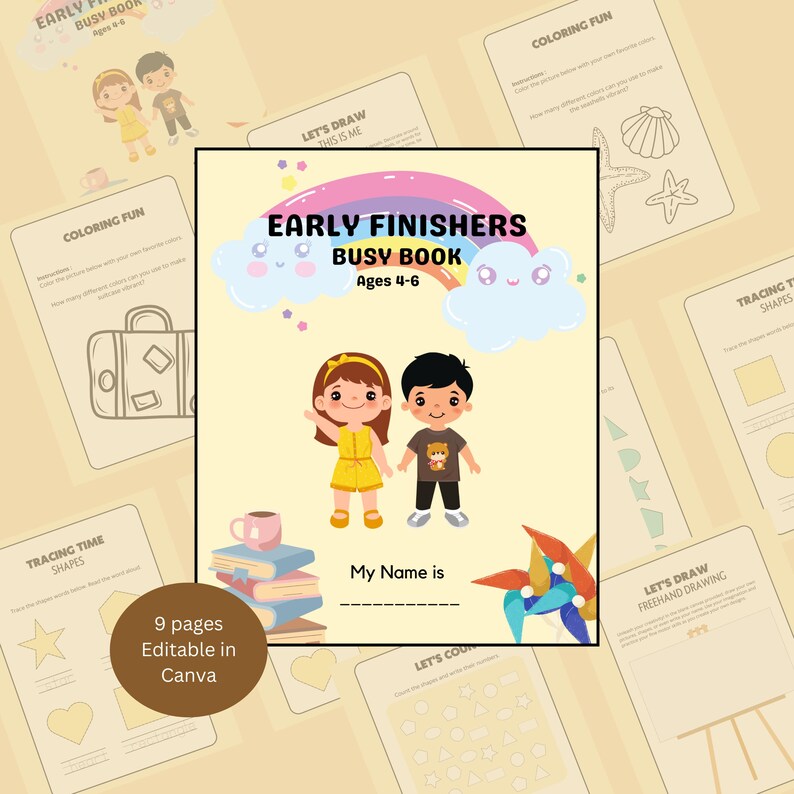Bundle Digital Printable Kids Busy Book/ Early Learners Busy Book ...