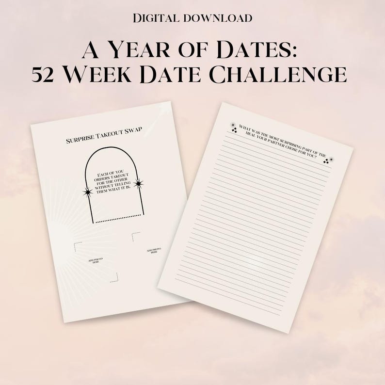 A Year of Dates: 52 Week Date Challenge - Etsy