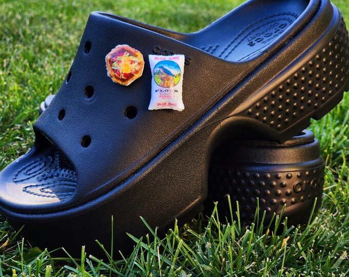 Mini Blue Bird Flour & Indian Taco Croc Charms - Etsy