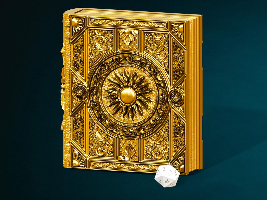 Golden Light Magic Dice Rolling Tray & Storage Tome, Magic the ...