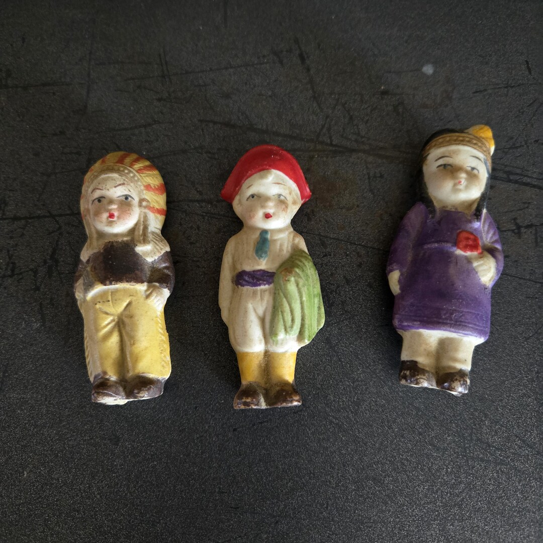 Three Vintage Penny Dolls Japan Cracker Jack Toy - Etsy
