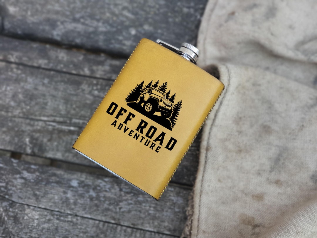 Personalized Leather Flask: off Road Adventure 4x4 Gift - Etsy