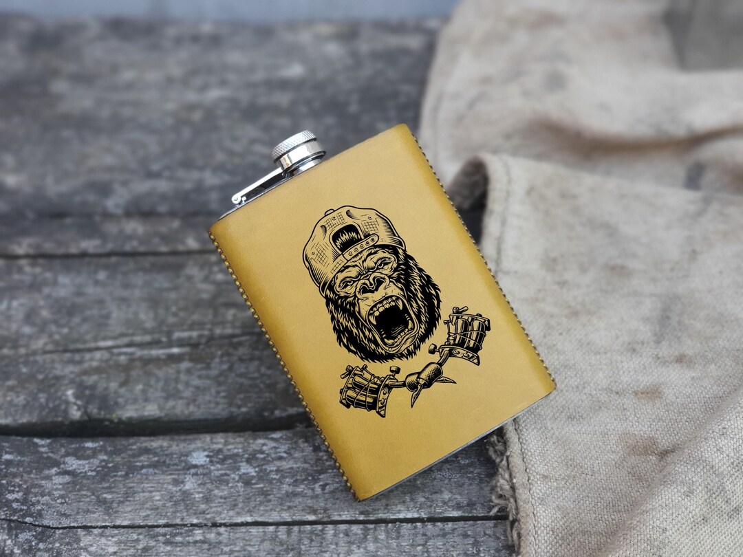 Tattoo Master Angry Monkey Gorilla King Leather Custom Personalized ...