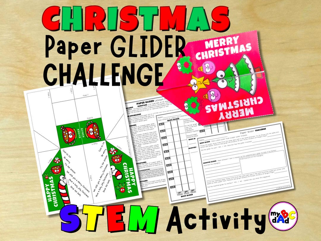 Christmas Paper Airplane Craft Kit, Paper Airplane Glider STEM ...