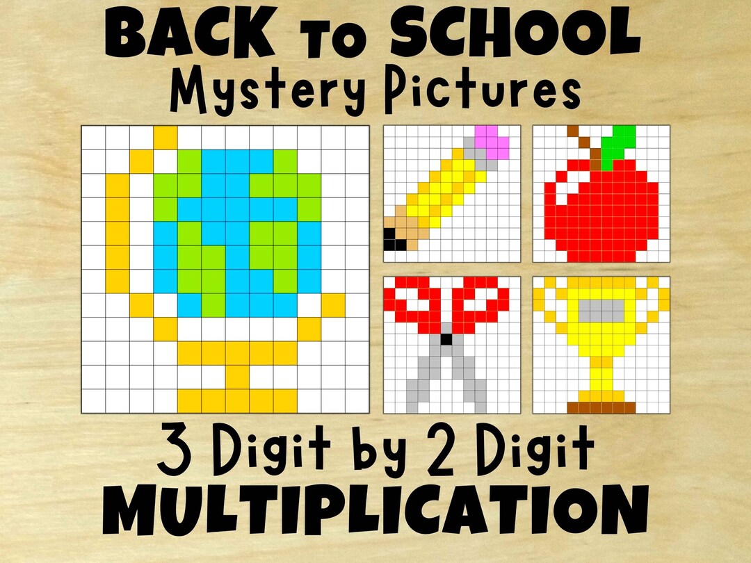 Back to School 3 Digit by 2 Digit Multiplication Mystery Picture ...