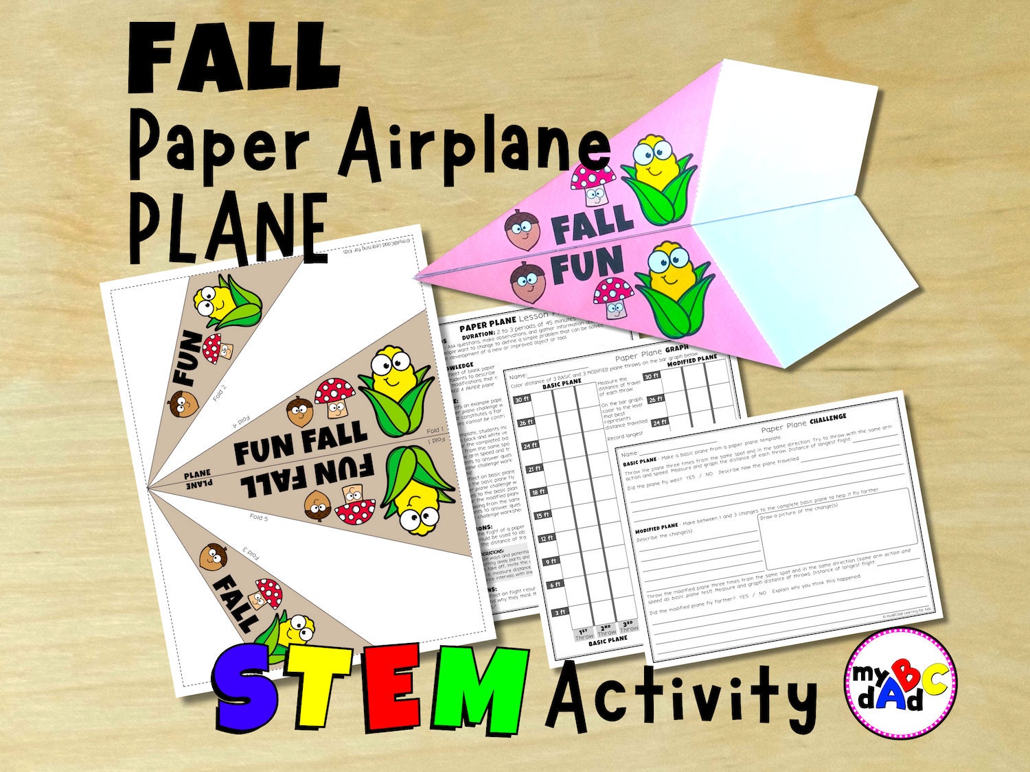 Fall Paper Airplane STEM Activity PLANE Challenge Fun Science STEM ...