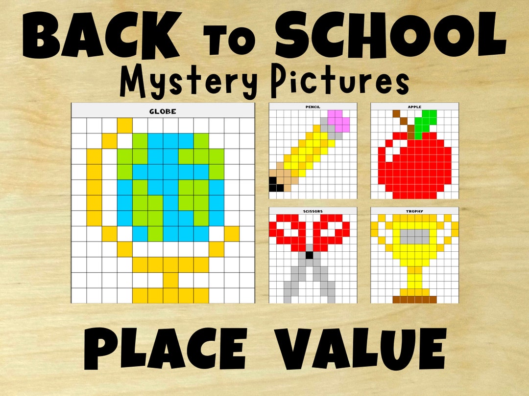 Back to School Place Value Mystery Pictures Color by Number Math ...