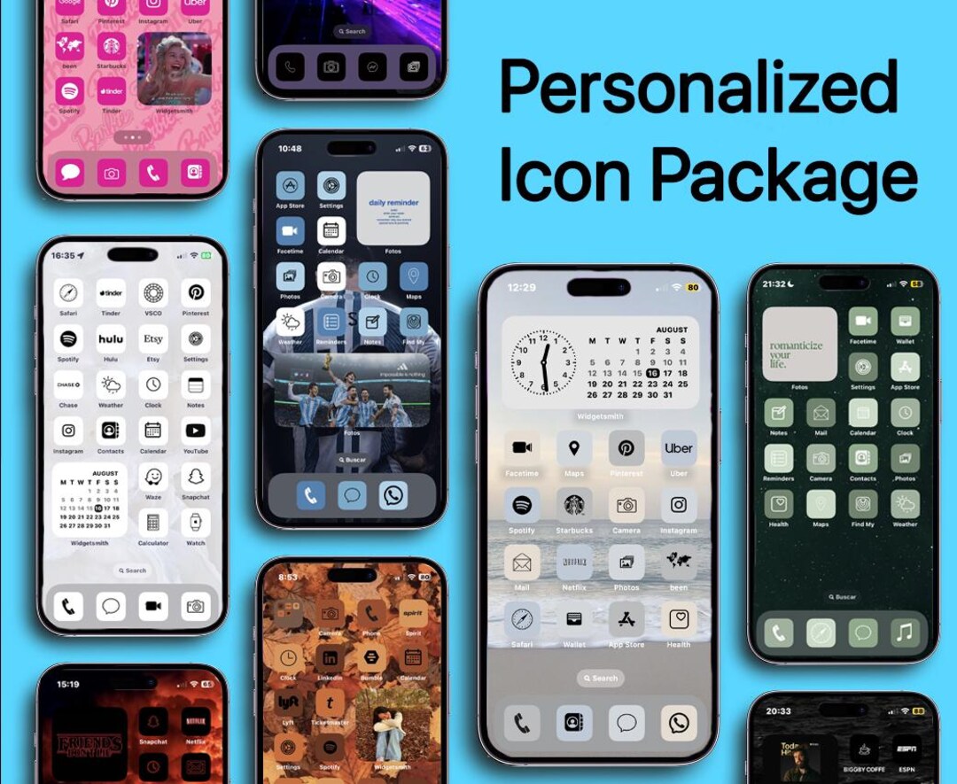 Personalized Icons and Widgets Custom Icon Package - Etsy