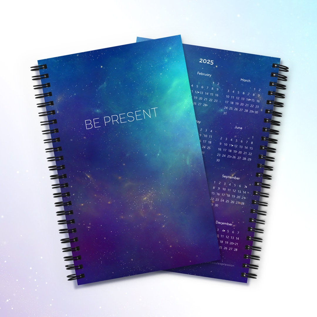 Spiral Notebook, Calendar 2025 on Back, Empty Journal, Sketch Notebook ...