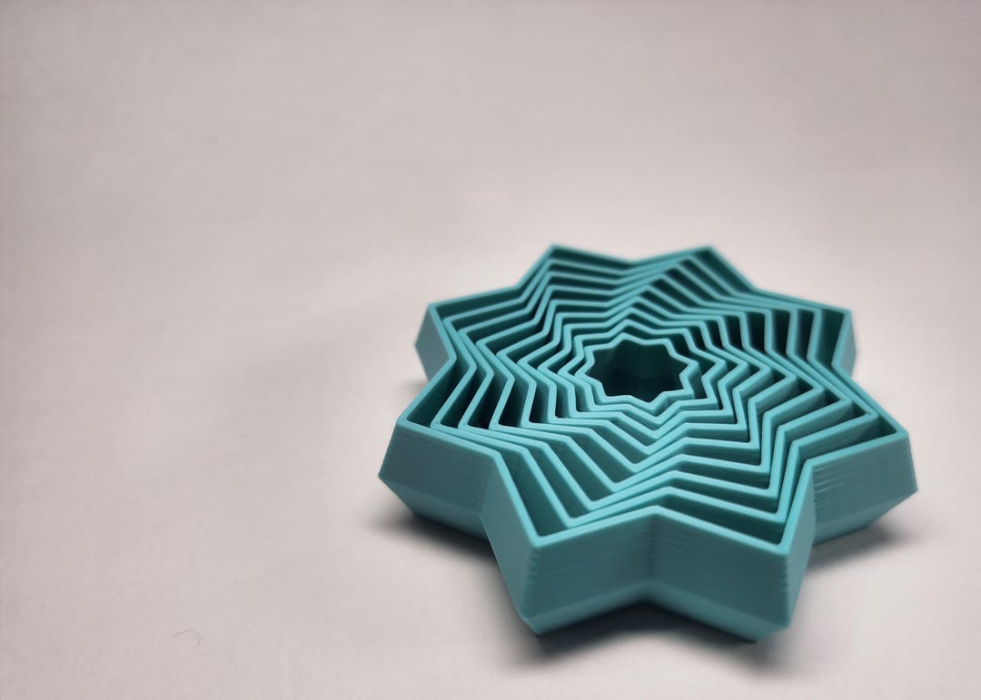 3D Printed Fidget Star: Concentric 8 Point Sensory Toy - Etsy
