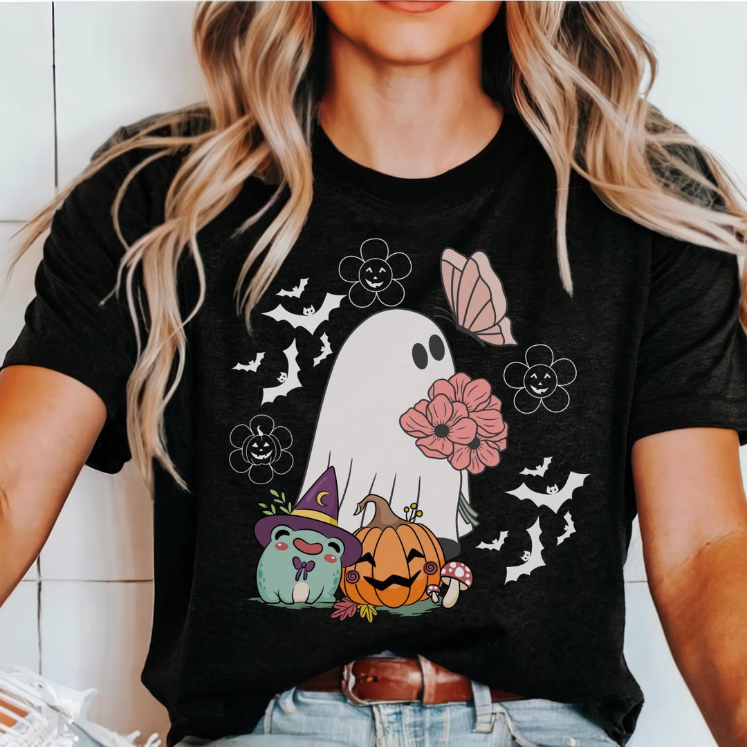 Halloween Ghost Shirt, Cute Ghost Shirt, Womens Halloween Shirt, Cute ...
