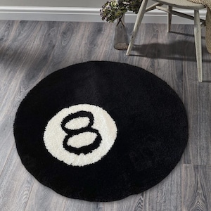 8 Ball Rug, Round Rug, Billiard Ball Rug, Living Room Rug, Area Rug ...
