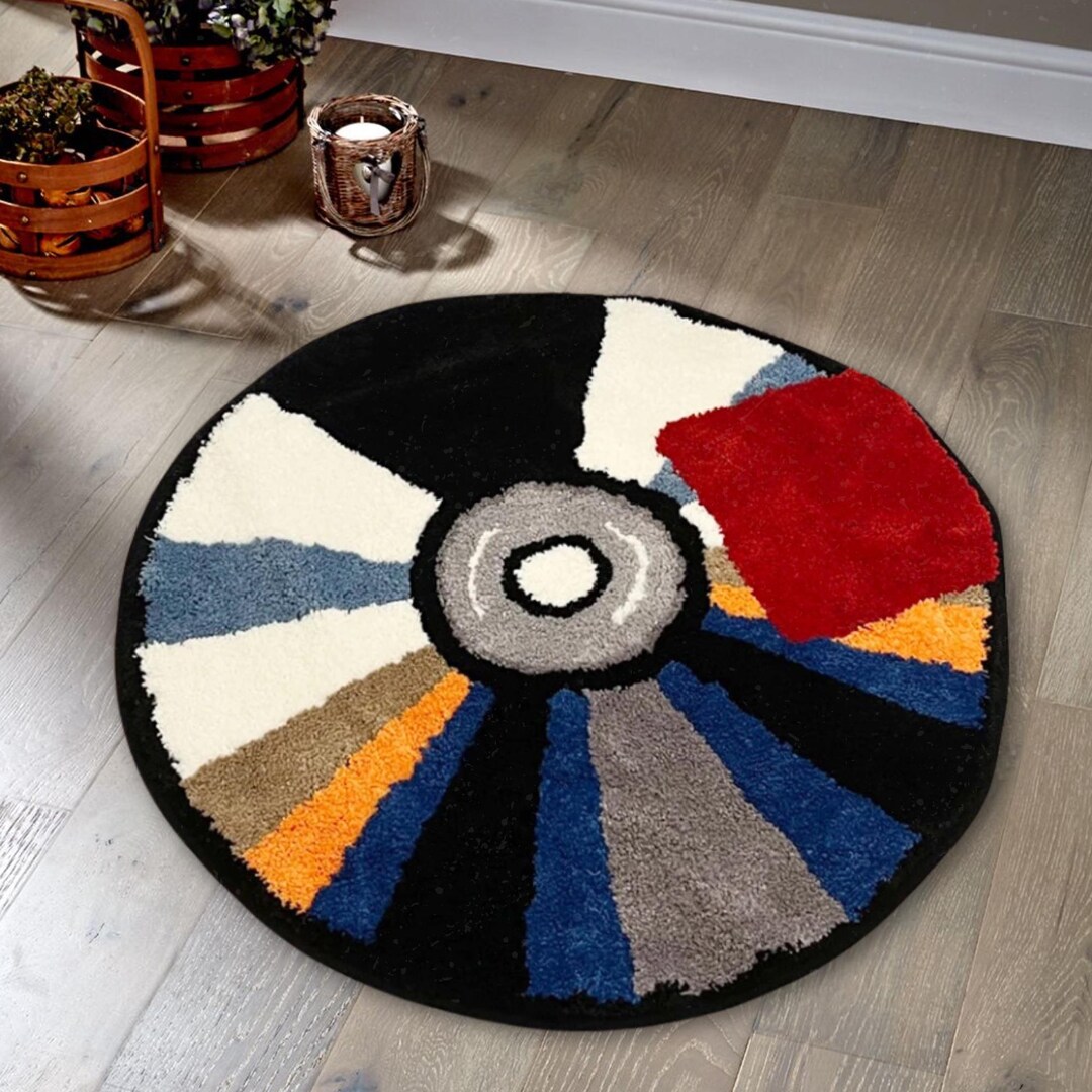 CD Rug 90 X 90cm, Video Game Round Rug, Retro CD Rug, Popular Game Rug ...