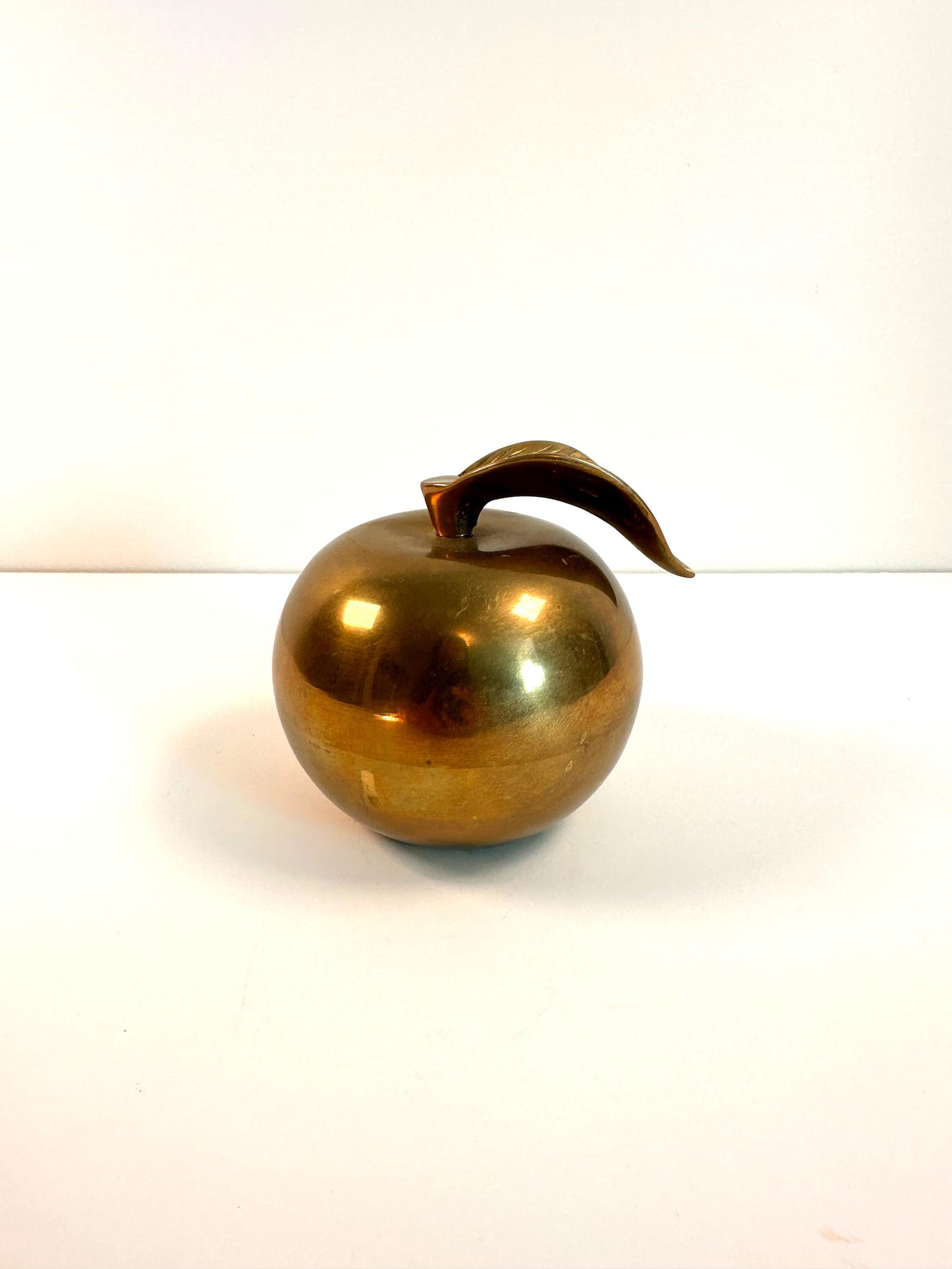 Large Brass Apple | Vintage Brass - Etsy