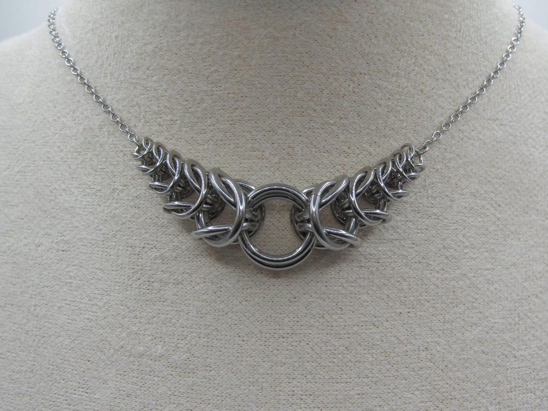 Bold Box Weave Chainmail Choker Necklace – Handcrafted Stainless Steel ...