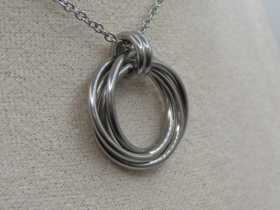 Infinity Mobius Pendant in Stainless Steel - Etsy