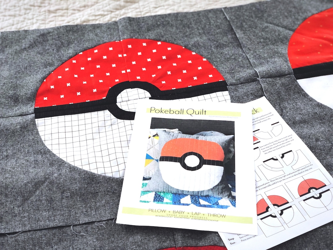 Pokeball Quilt Pattern - Etsy