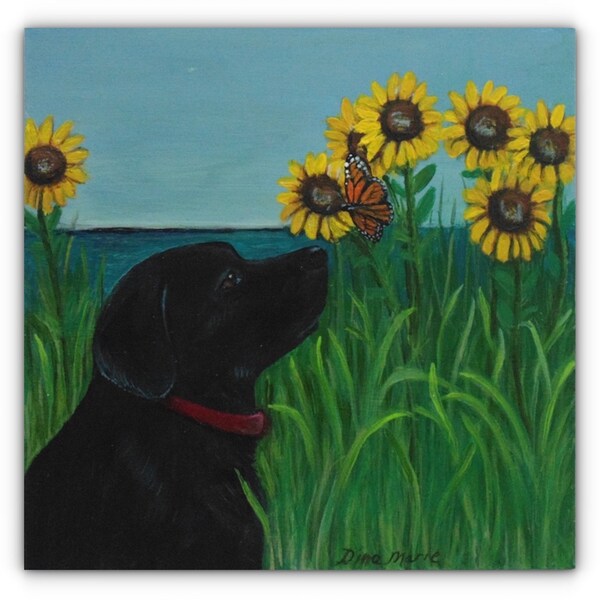 Black Lab Painting - Etsy