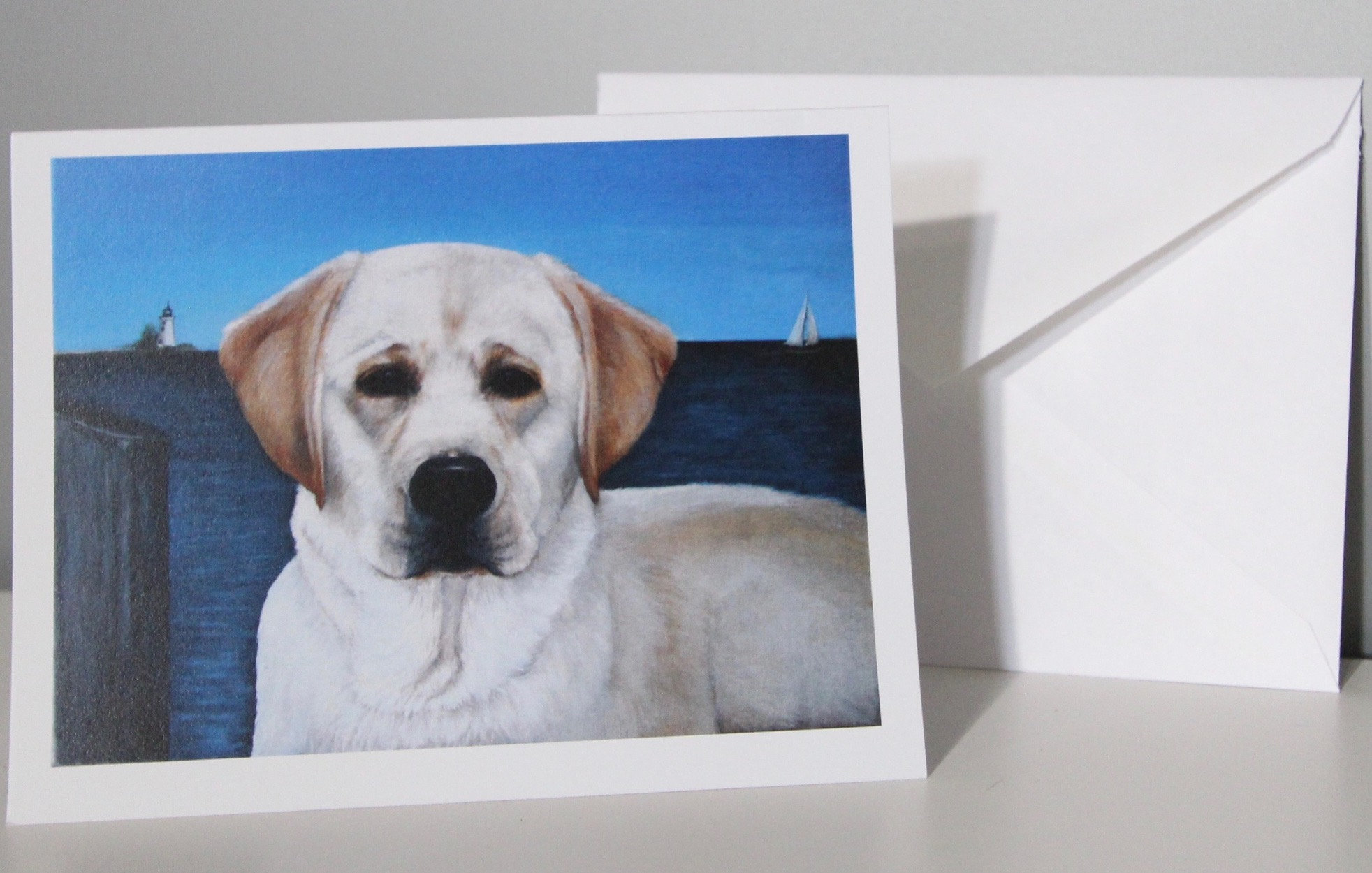 Yellow Labrador Retriever Card Blank Note Cards From Original Pet ...
