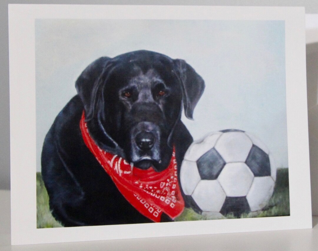 Black Labrador Retriever Card Blank Note Cards From Original Pet ...