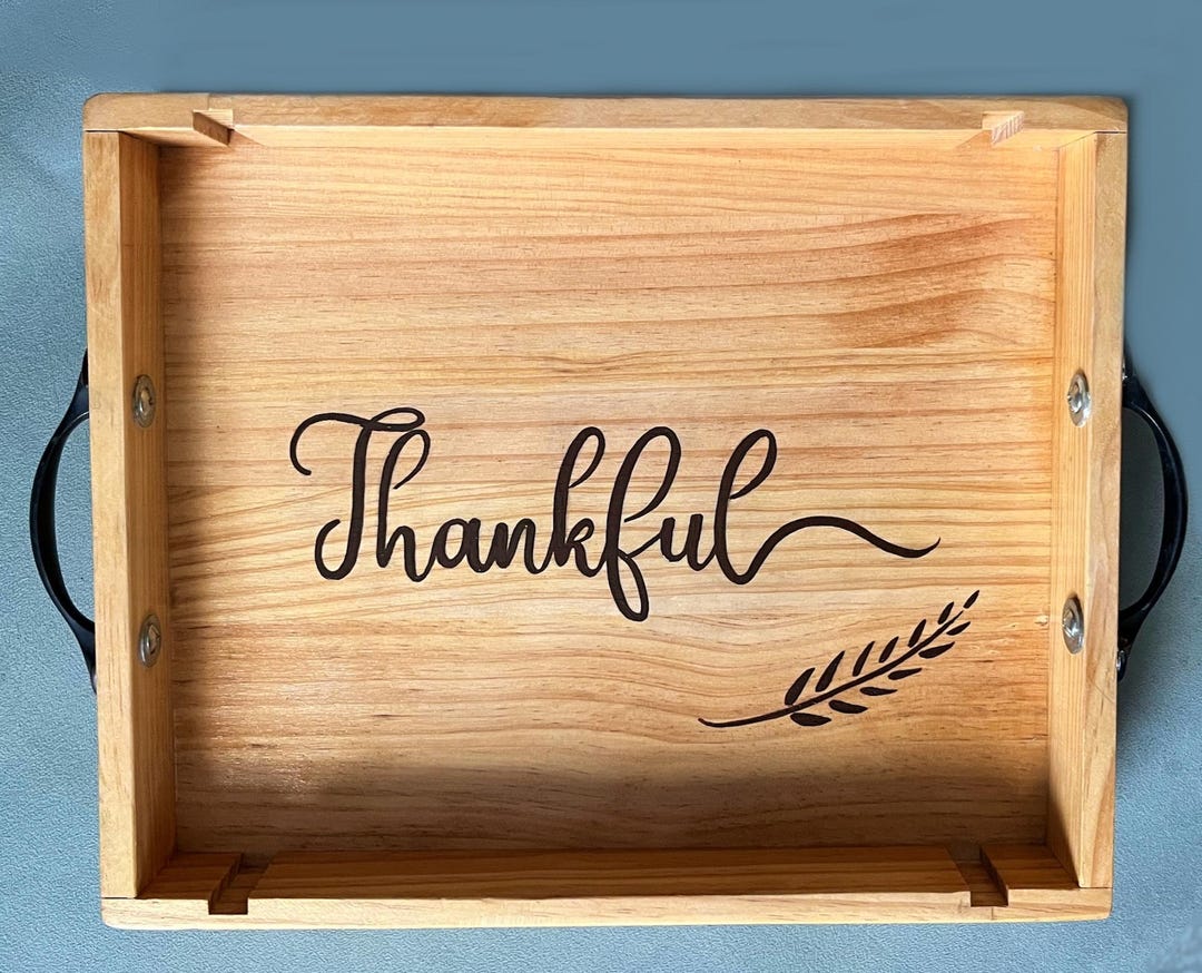 Thankful Tray Repurposed Wine Box - Etsy