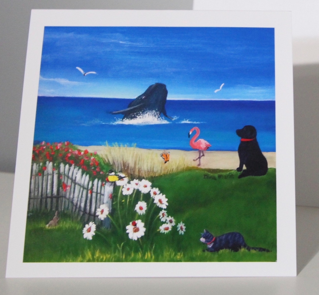 All Gods Creature Bright and Beautiful With Black Labrador Dog Painting ...