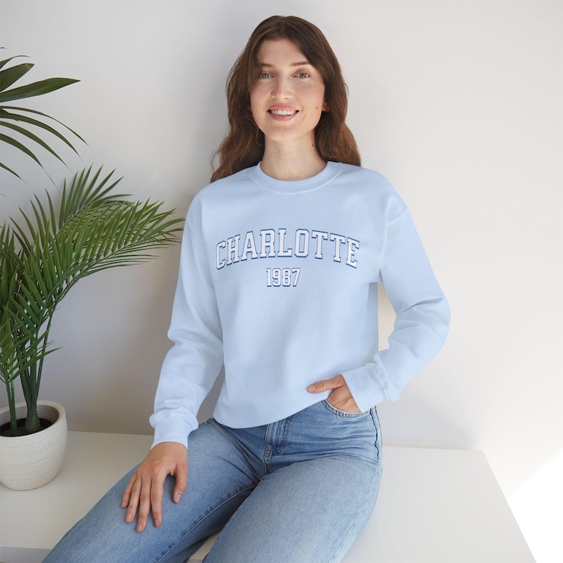 Charlotte Sweatshirt, North Carolina Sweatshirt, Comfy Crew Neck ...