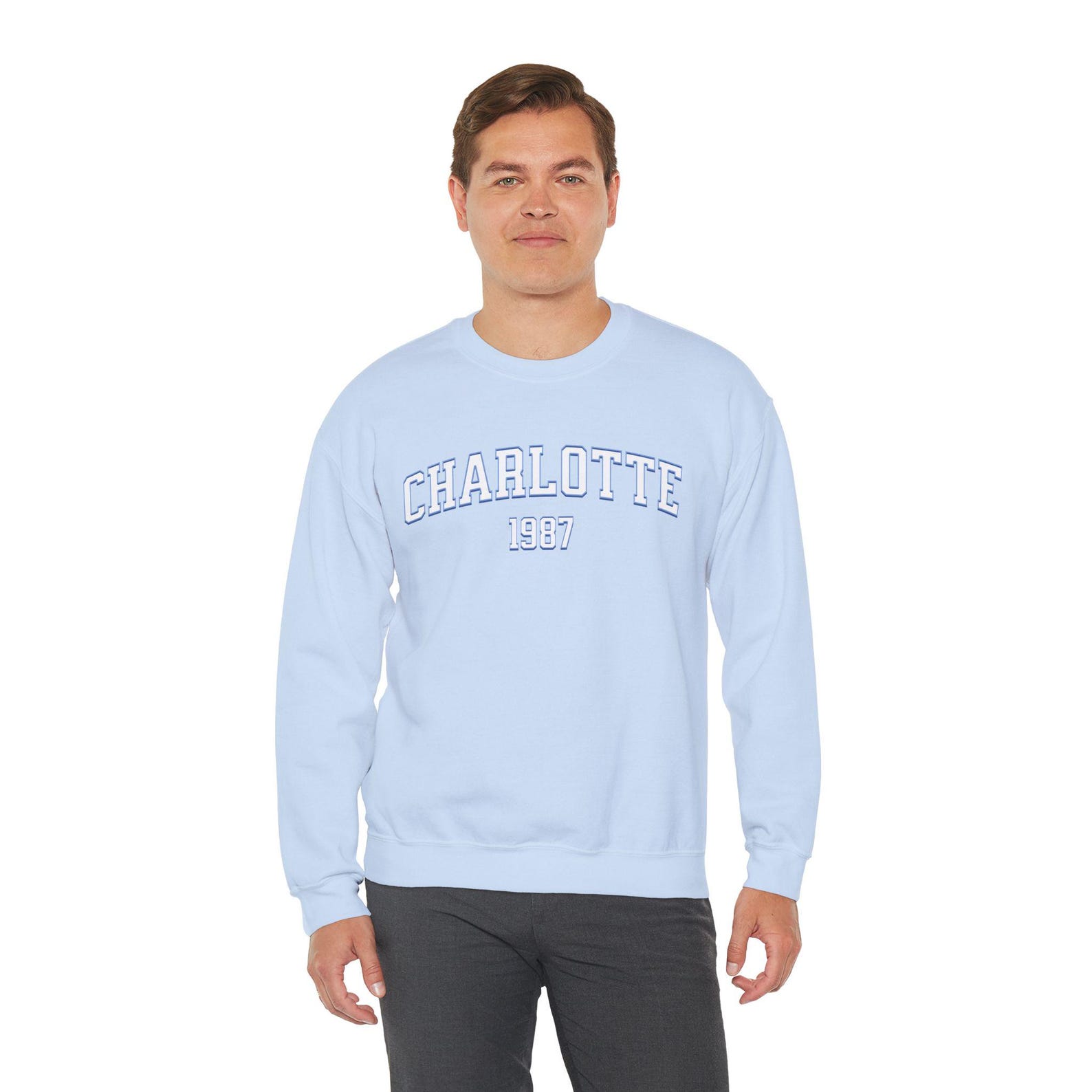 Charlotte Sweatshirt, North Carolina Sweatshirt, Comfy Crew Neck ...