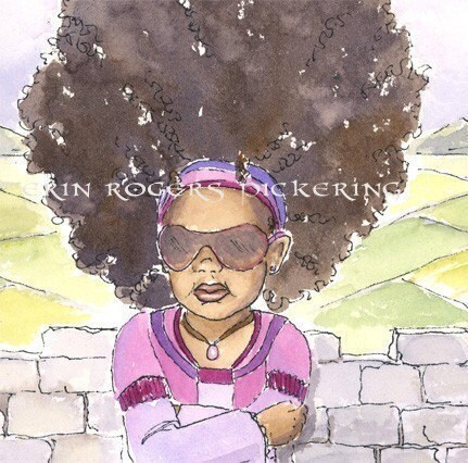 African American Modern Rapunzel With Curly Hair 8x10 Print - Etsy