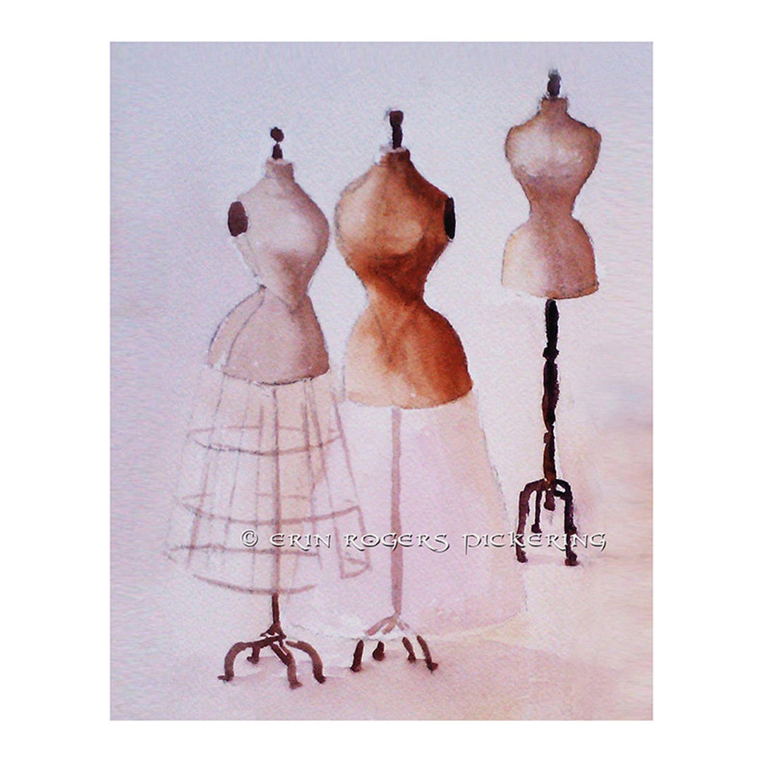 3 Vintage Dress Forms 8x10 Art Print - Etsy