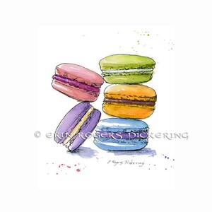 French Macaron Cookies 8x10 Kitchen Art Print - Etsy