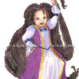 African American Rapunzel With Twists Modern Fairy Tales 8x10 Print - Etsy